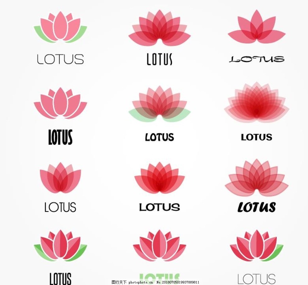 矢量荷华莲花logo图标标志图片_Logo_LOGO标识-图行天下素材网