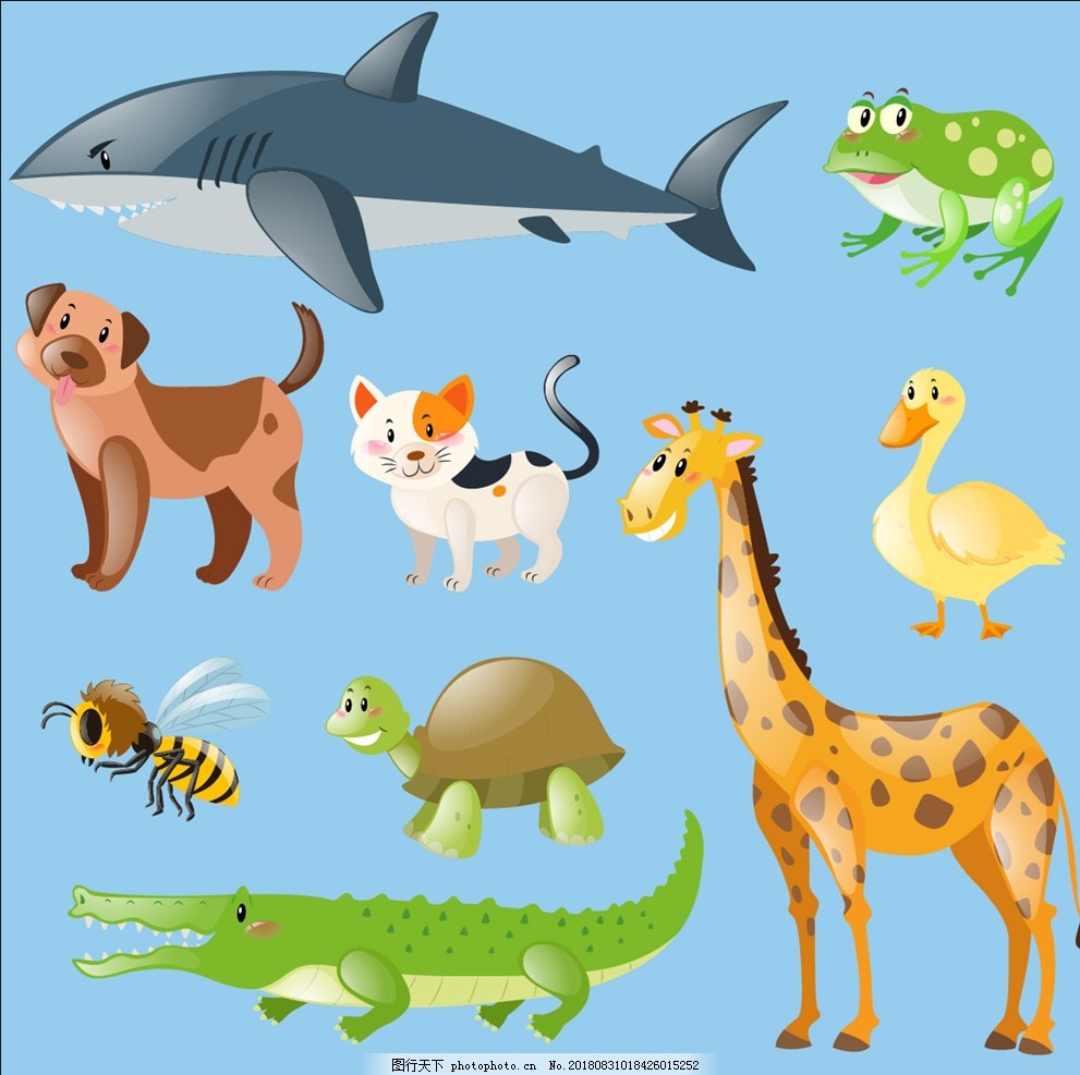 卡通动物图片_动漫卡通_插画绘画-图行天下素材网